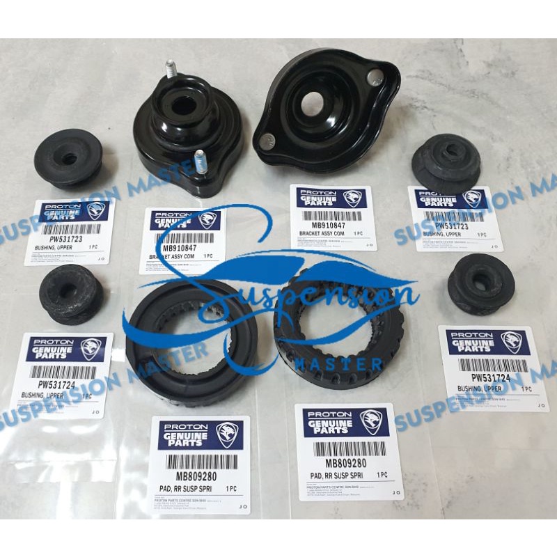PROTON 8 IN 1 SET - REAR ABSORBER MOUNTING/ABSORBER MOUNTING BUSH/ COIL ...