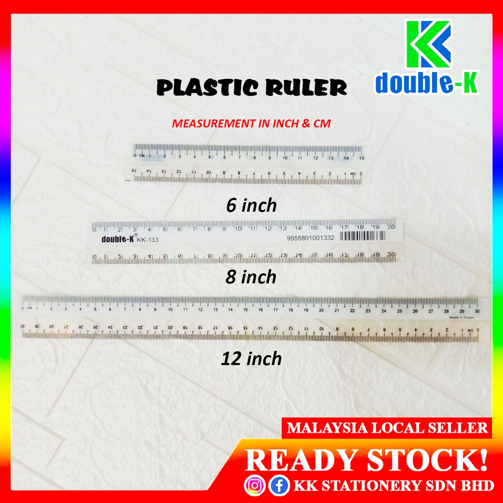 Plastic Straight Ruler 6" / 8" / 12" – 10pcs/pack | Shopee Malaysia
