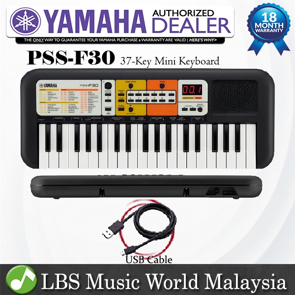 Yamaha PSS-F30 37 Key Mini Keyboard Electronic Music Piano (PSSF30 PSS ...