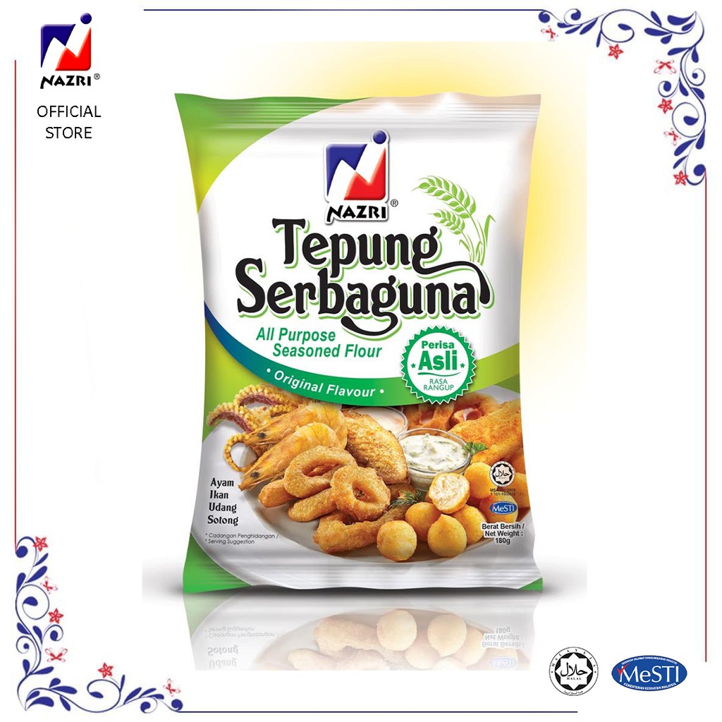 NAZRI Tepung Serbaguna (180g)/NAZRI All Purpose Seasoned Flour (180g ...