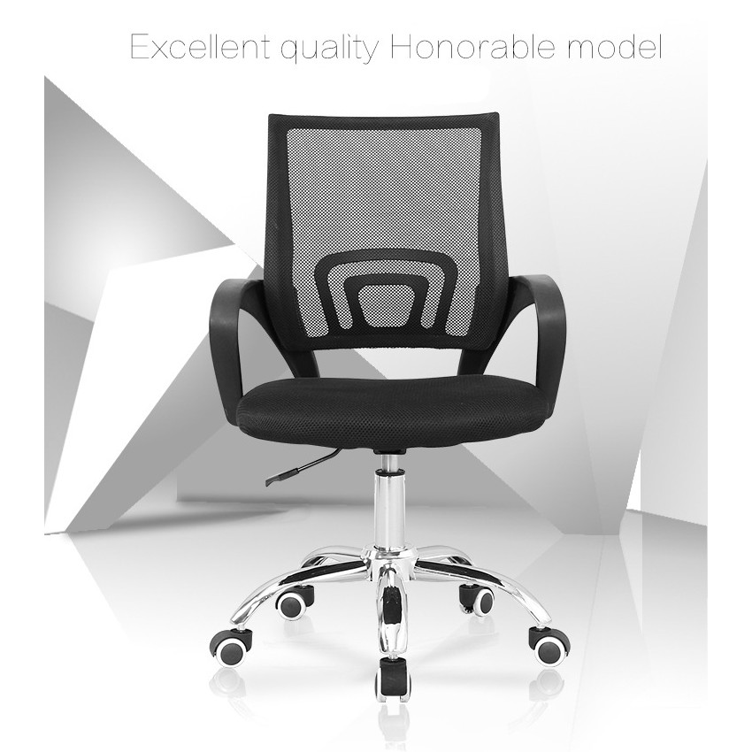 Modern Home Office Chair Wheel Ergonomic Design Mesh Chrome Leg Desk ...