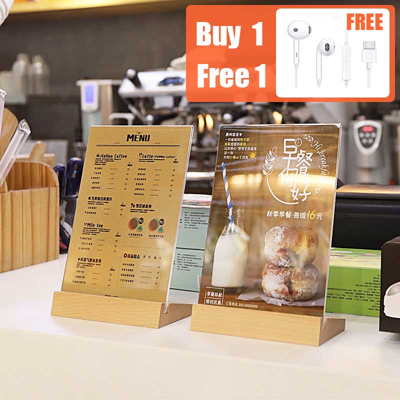 Restaurant Acrylic display Billboard a4 Decca Stand Table Milk Tea Shop ...