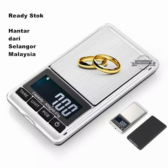500g/0.01g Mini Digital Weighing Scale / Penimbang Digital / Pocket ...