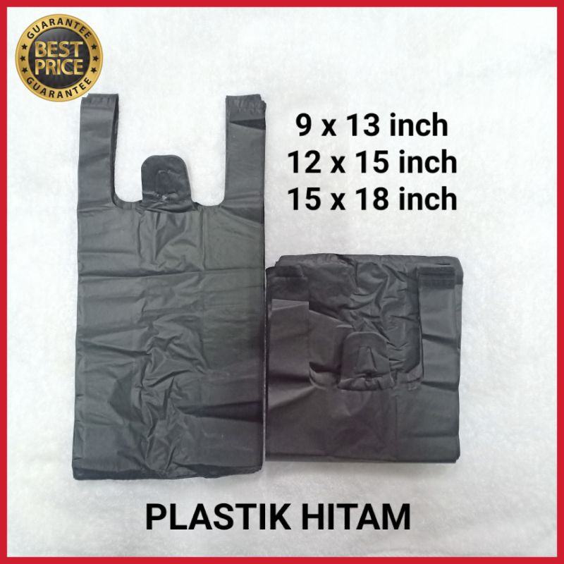 Plastik Hitam / Plastik Tangkai Hitam / Black Singlet Bag / Plastic Bag ...