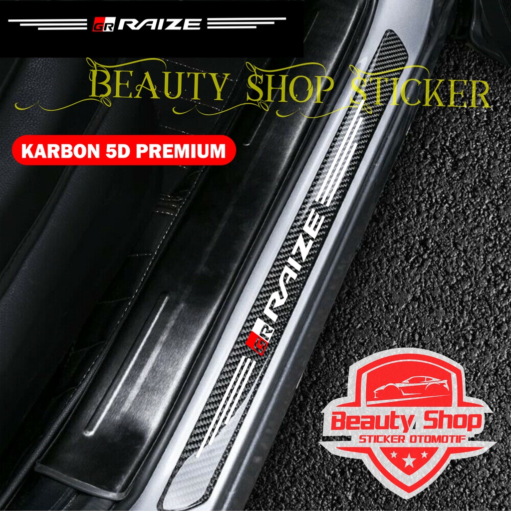 4 Doors Sticker Sticker carcon 5d Car Step Protector toyota raize ...