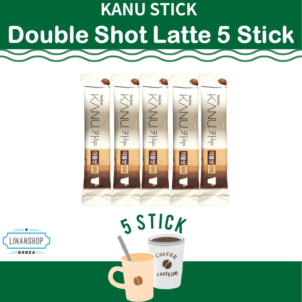 [KOREA] KANU 5 sitcks /Maxim Kanu instant stick coffee / Latte / Double ...