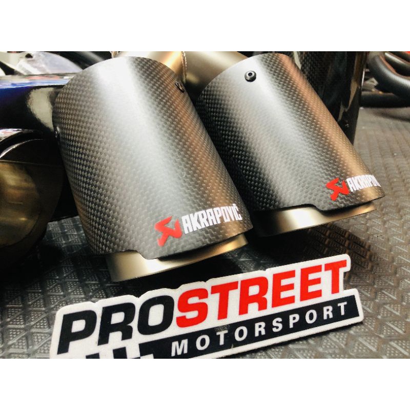 Twin Tip AKRAPOVIC Carbon Kevlar Genuine Dry Exhaust Pipe 2.5 3 Inch ...