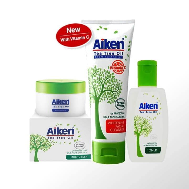 Aiken Whitening Skin Care Starter Set (Facial Whitening Cleanser 100ml ...