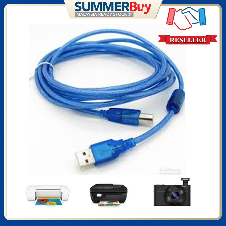 1.5M/3M/5M/10M High Speed USB Printer Cable AM to BM USB 2.0 | Shopee ...