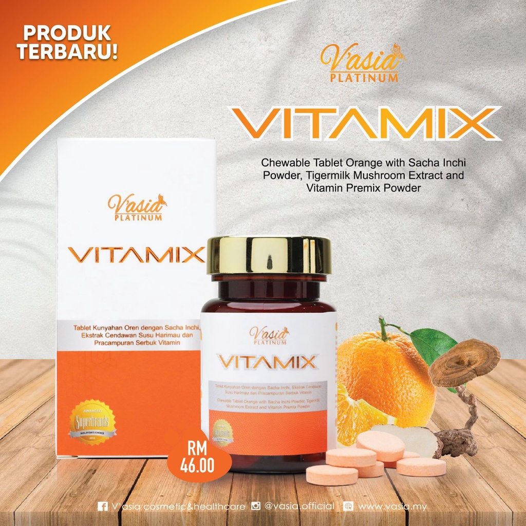VASIA VITAMIX CHEWABLE TABLET (30BIJI) | Shopee Malaysia