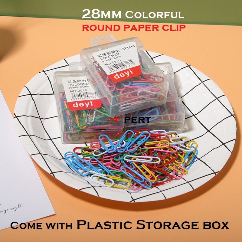 Colorful Round Paper clip 28mm Triangle Clips Paperclip Klik kertas ...
