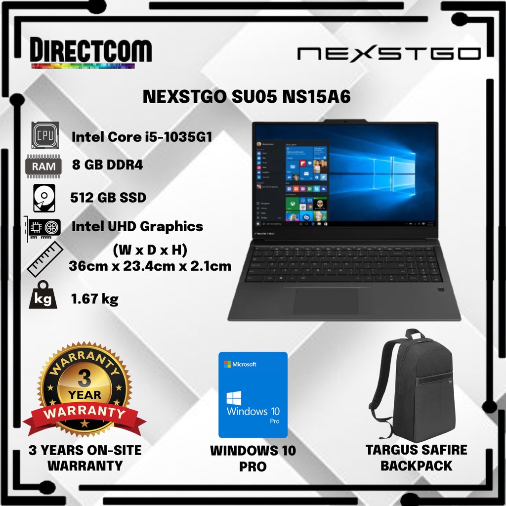 NEXSTGO SU05 NS15A6 (I5-1035G1 / 8GB / 512GB / UHD Graphics /W10P ...