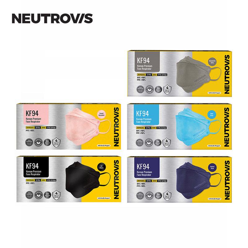Neutrovis Korean Premium KF94 4 Ply Mask 10's (Jet Black / Sweet ...