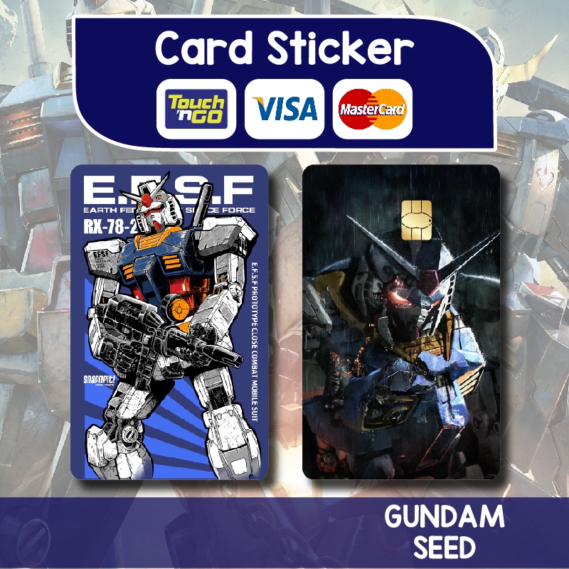 GUNDAM - TOUCH N GO CARD / ATM CARD STICKER COVER, TNG CARD, BANK CARD ...