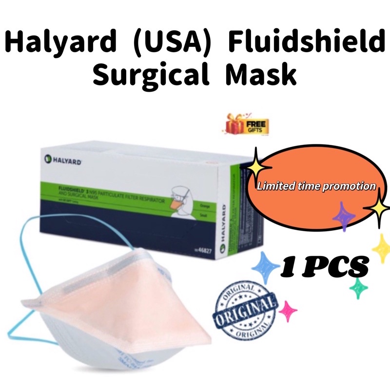 [Ready Stock] 1 pcs Halyard Fluidshield Level 3 N95 particulate filter ...