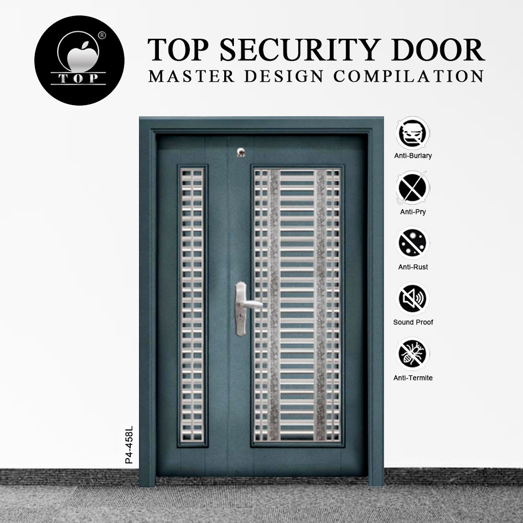 (PRE ORDER)Top Security Door P-Series P4 S/Steel Grille Door 5'ft(W)x7 ...
