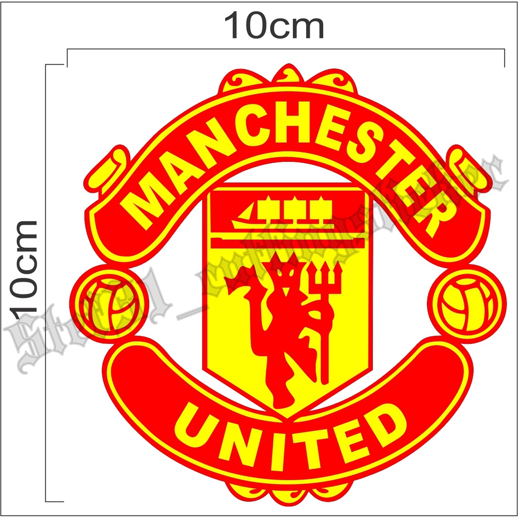 Manchester United logo cutting sticker, manchester United logo | Shopee ...