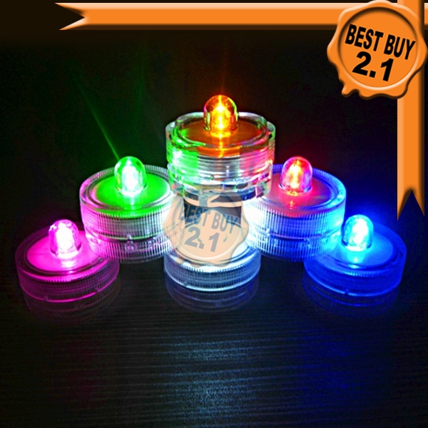 Colorful LED Round Mini Light Luminous Waterproof Flashing Decor Flash ...