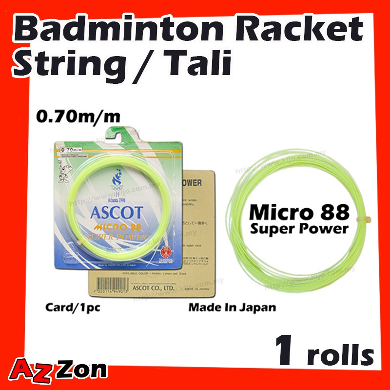 Ascot Badminton Racket String / Ascot Tali Racket shuttlecock / Tali ...