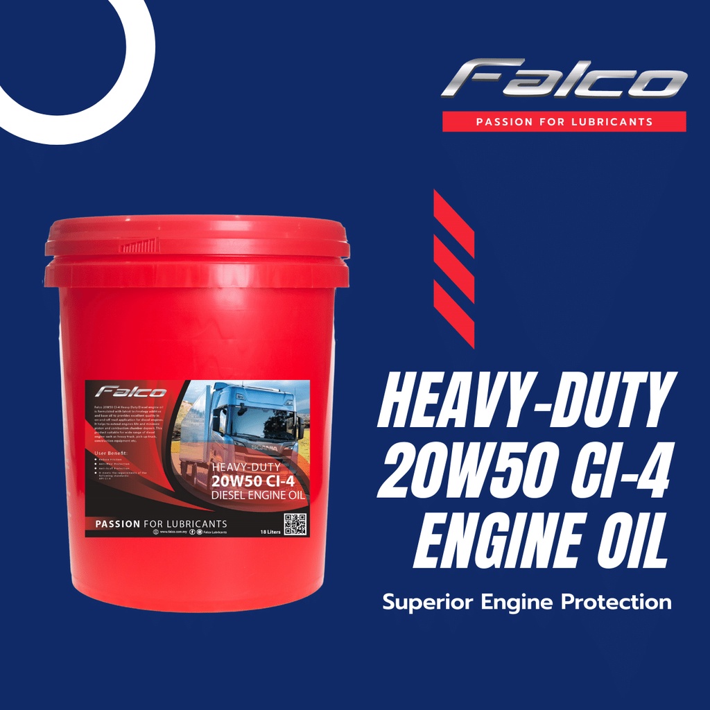 FALCO HEAVY DUTY 20W50 CI-4 DIESEL ENGINE OIL 18 LITERS | Shopee Malaysia