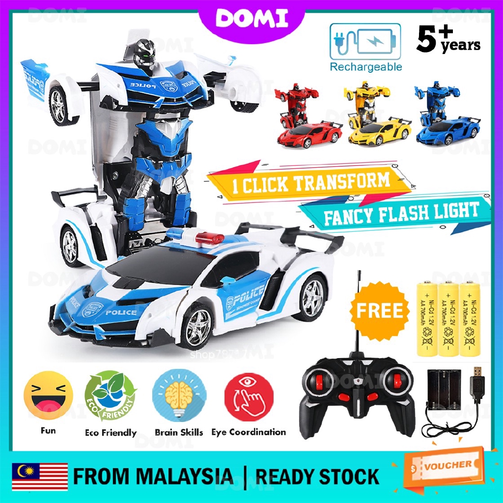 DOMI CLEAR STOCK Scale 1:18 Remote Control 2 in 1 RC Fancy Flash Light ...