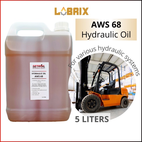 LUBRIX Setroil Hydraulic Oil 68 AWS 68 5L Minyak Hidraulik 68 Car Jack ...