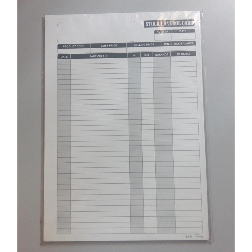 Stock Control Card A4 Size (20's) | Shopee Malaysia