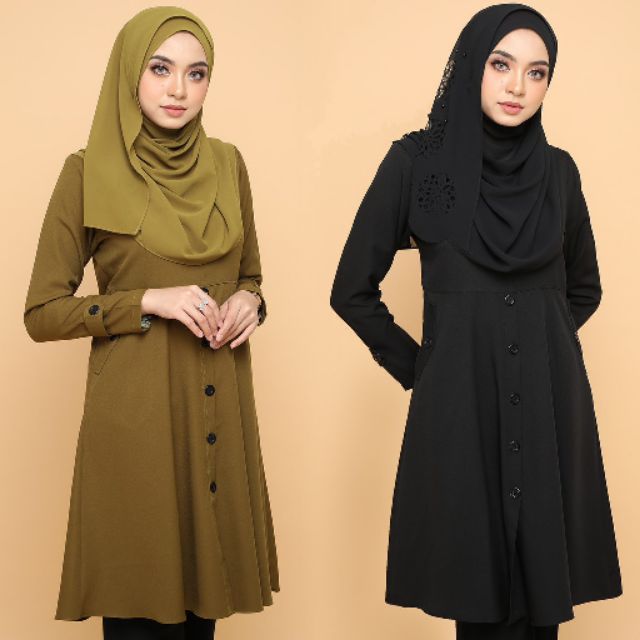 RESTOCK, BLOUSE LABUH ALA TUNIC MUSLIMAH ( HANA ) | Shopee Malaysia