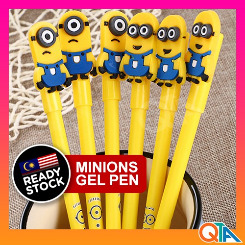 Minions Gel Pen Cartoon Pen Door Gift School Gift Free Gift Stationery ...