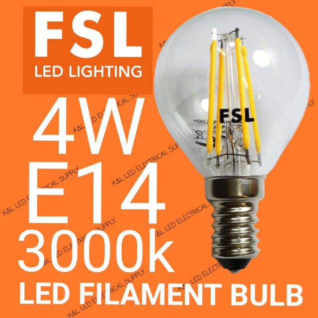 FSL LED FILAMENT BULB G45 4W 3000K E14 | Shopee Malaysia