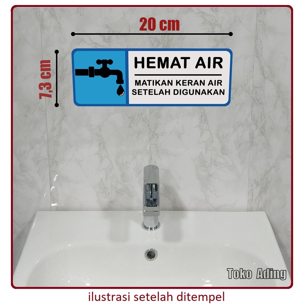 Water Saving Sticker Sign / Turn Off the Water Tap | Shopee Malaysia