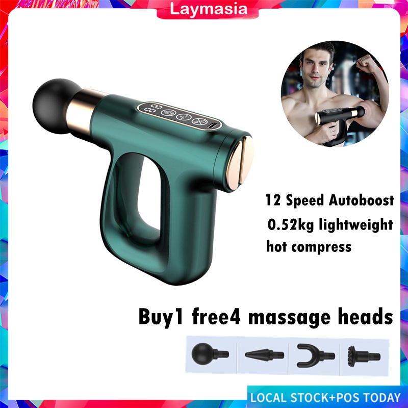 Ready Stock Mini Muscle Massage Gun Compact and Silent Portable Muscle ...