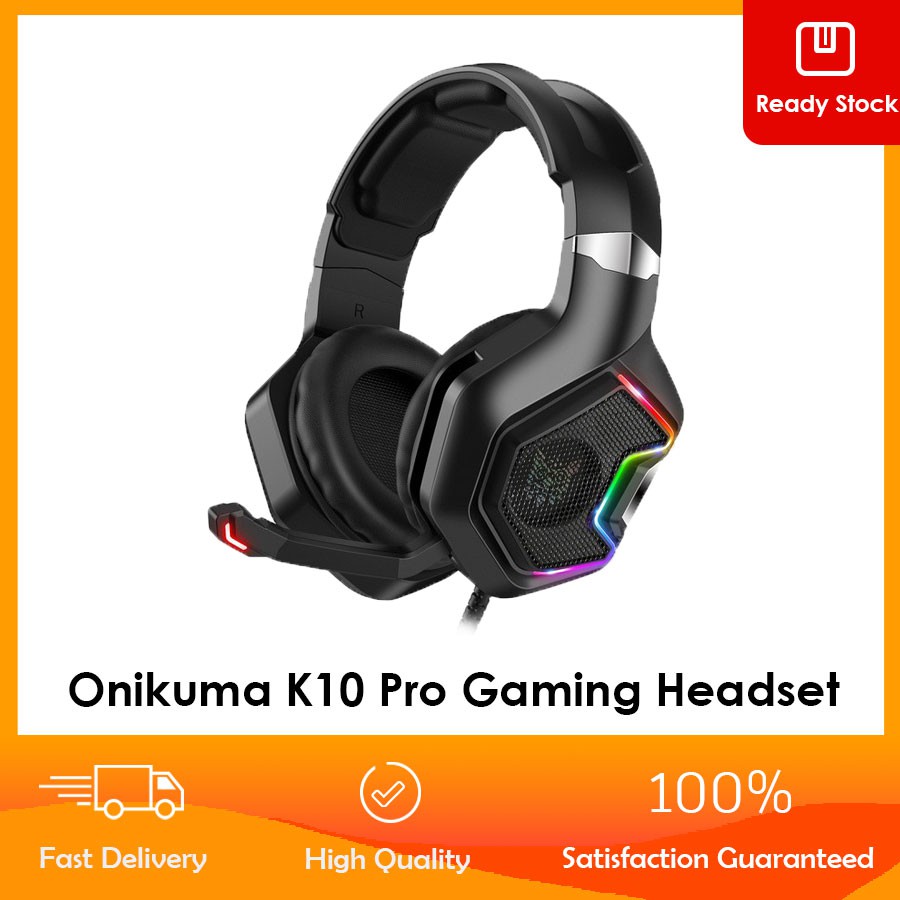[Ready Stock] ONIKUMA K10 Pro Gaming Headset RGB LED with Microphone ...