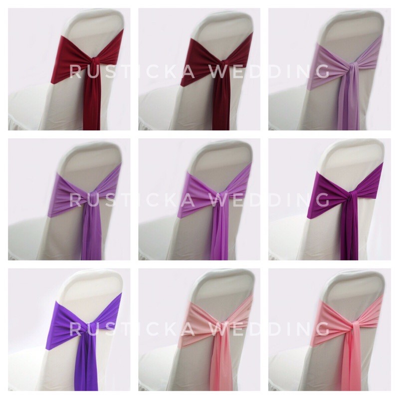 10 PCS Jersey Sashes Jc Chair Ribbon Riben Sarung Kerusi Canopy Khemah ...