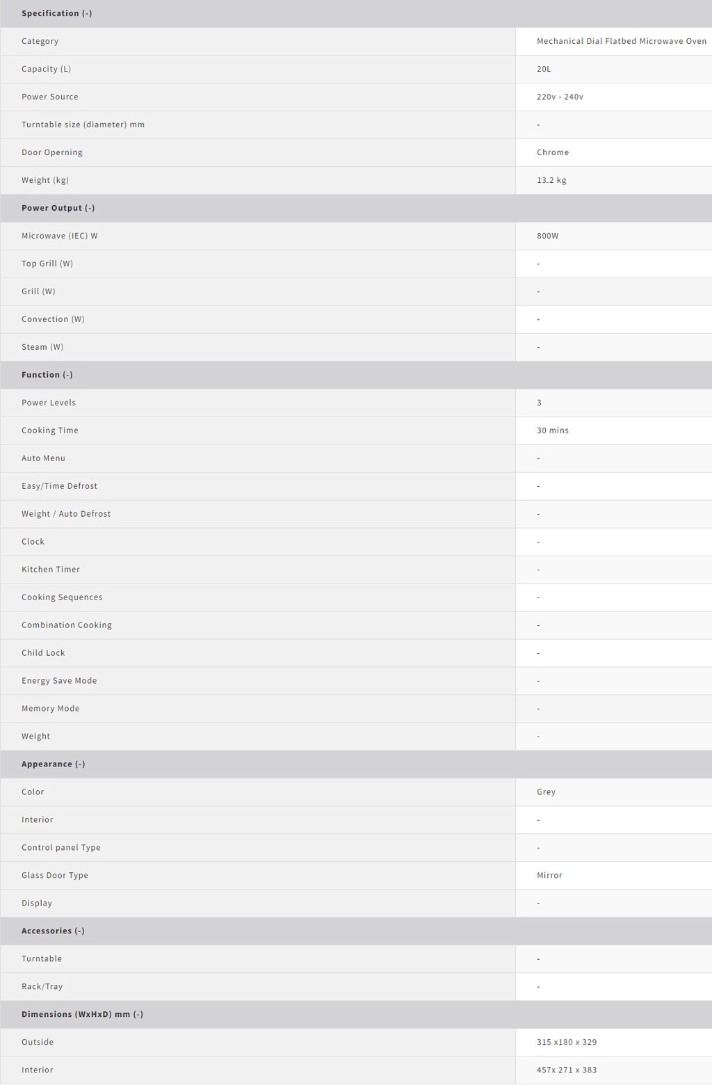 Sharp R2121FGK 20L Mechanical Dial Flatbed Microwave Oven | Shopee Malaysia
