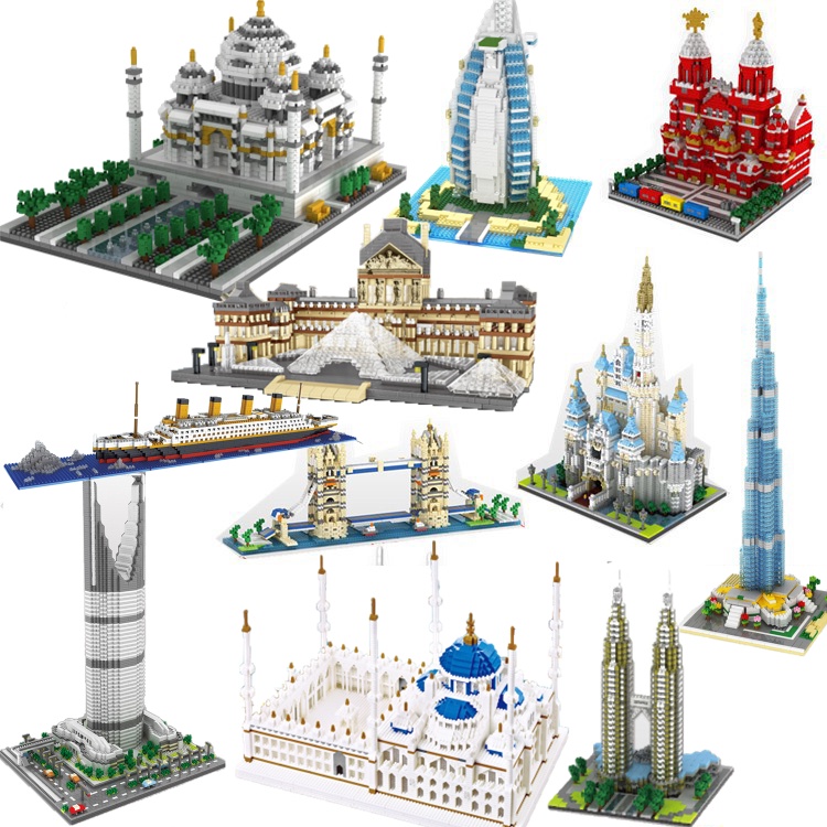 Diamond Blocks World Building famous Street Mini Building Block Toys ...