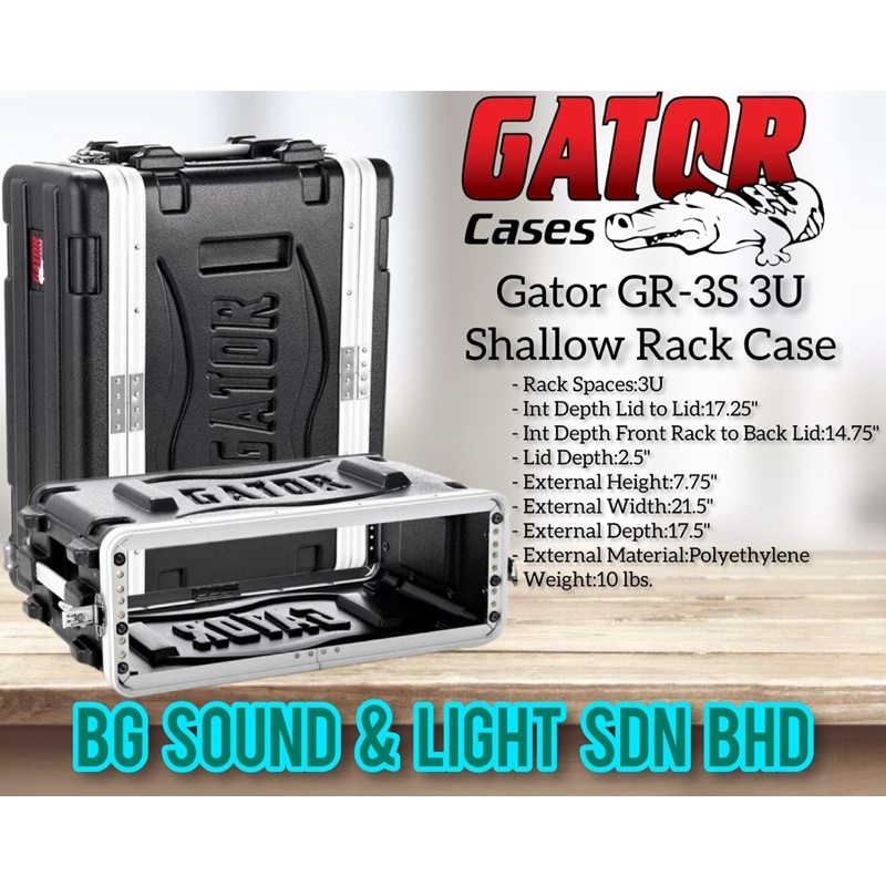 GATOR GR3S 3U SHALLOW RACK CASE ( GR-3S / GR 3S ) | Shopee Malaysia