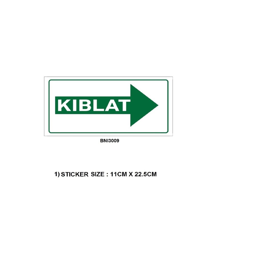 Signage / PVC Vinyl Sticker / Kiblat | Shopee Malaysia