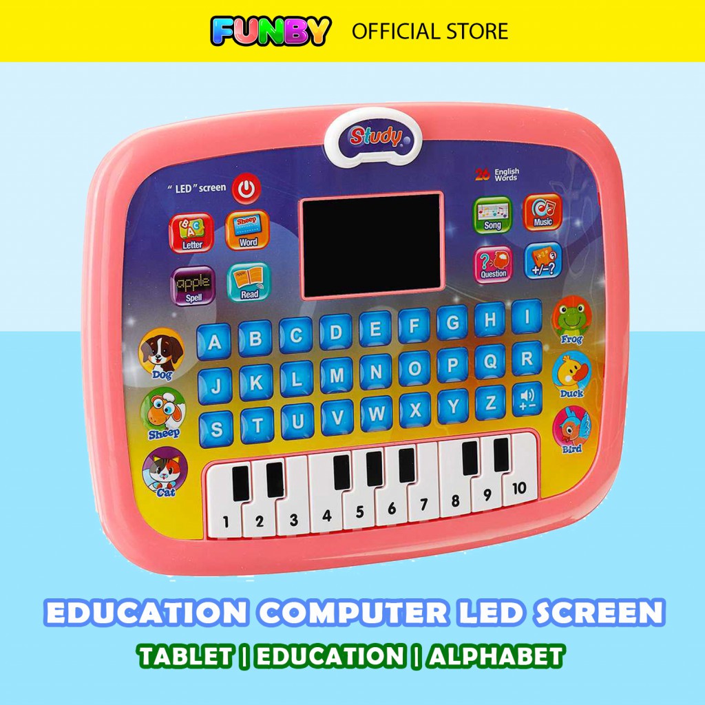 FUNBY Kid Education Learning Laptop with LED Screen Tablet Computer ...