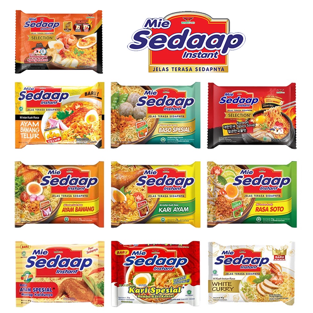 Mie SEDAAP ALL Variants Fried SOTO MADURA KOREAN SPICY CHICKEN SOTO ...
