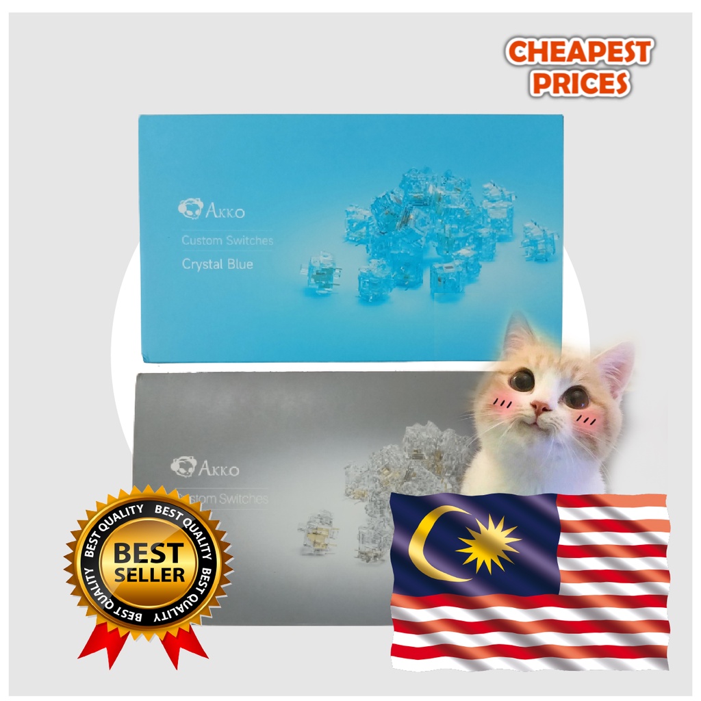 [JOHOR READY STOCK]1PC Akko Crystal CS for MX Mechanical Keyboard ...