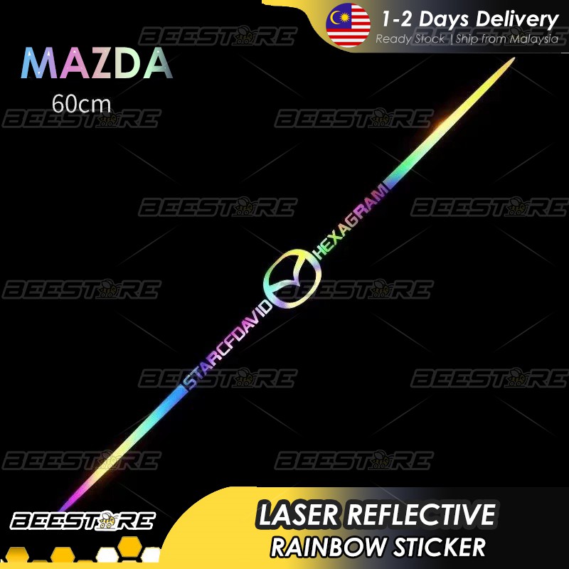 Mazda Laser Reflective Colorful Car Accessories Sticker 2 3 6 CX3 CX5 ...