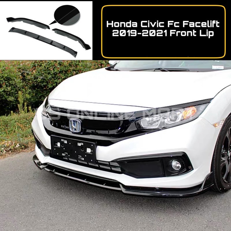 Honda Civic Fc Facelift 2019-2021 Front Lip With Shark Fin | Shopee ...