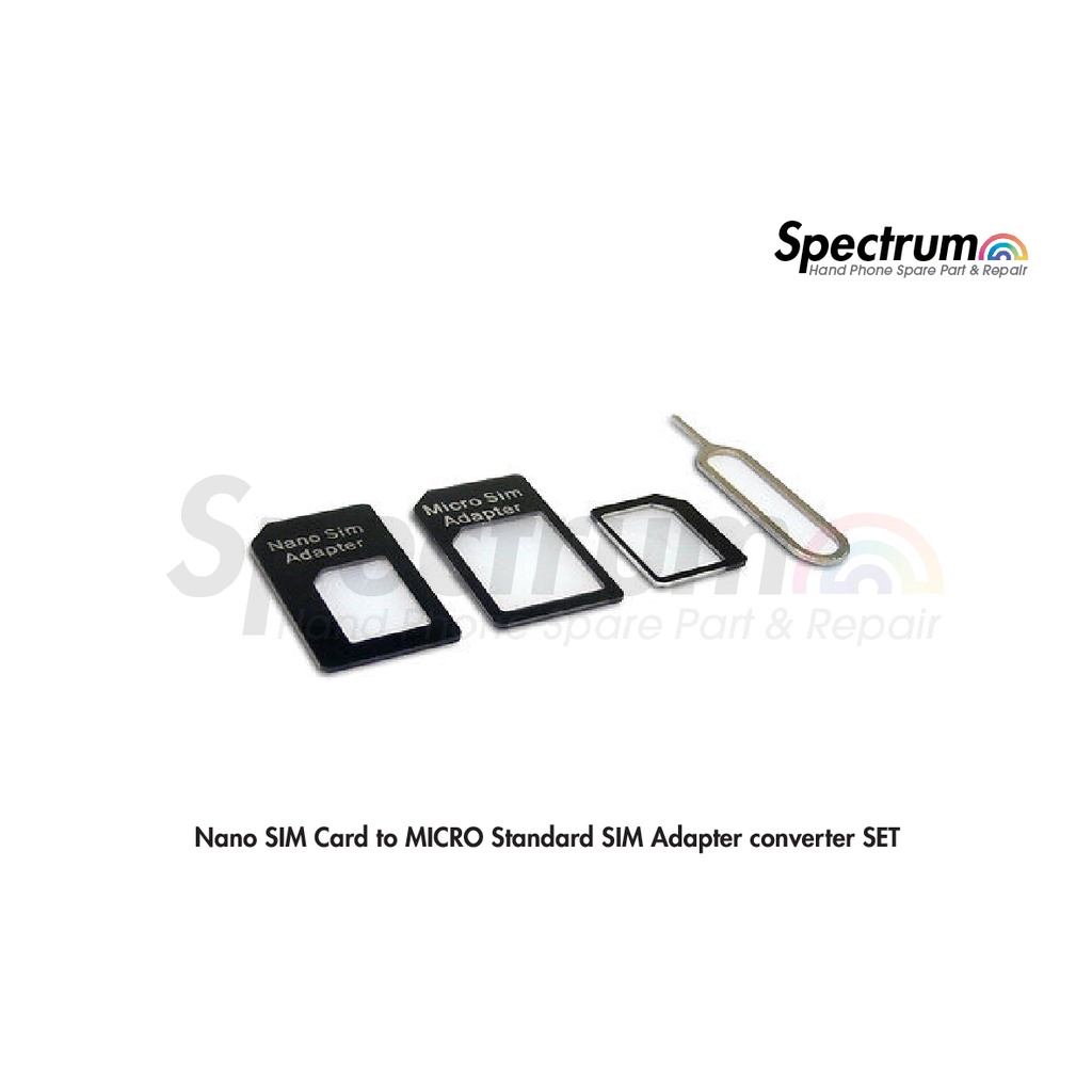 Nano SIM Card to MICRO Standard SIM Adapter converter SET | Shopee Malaysia