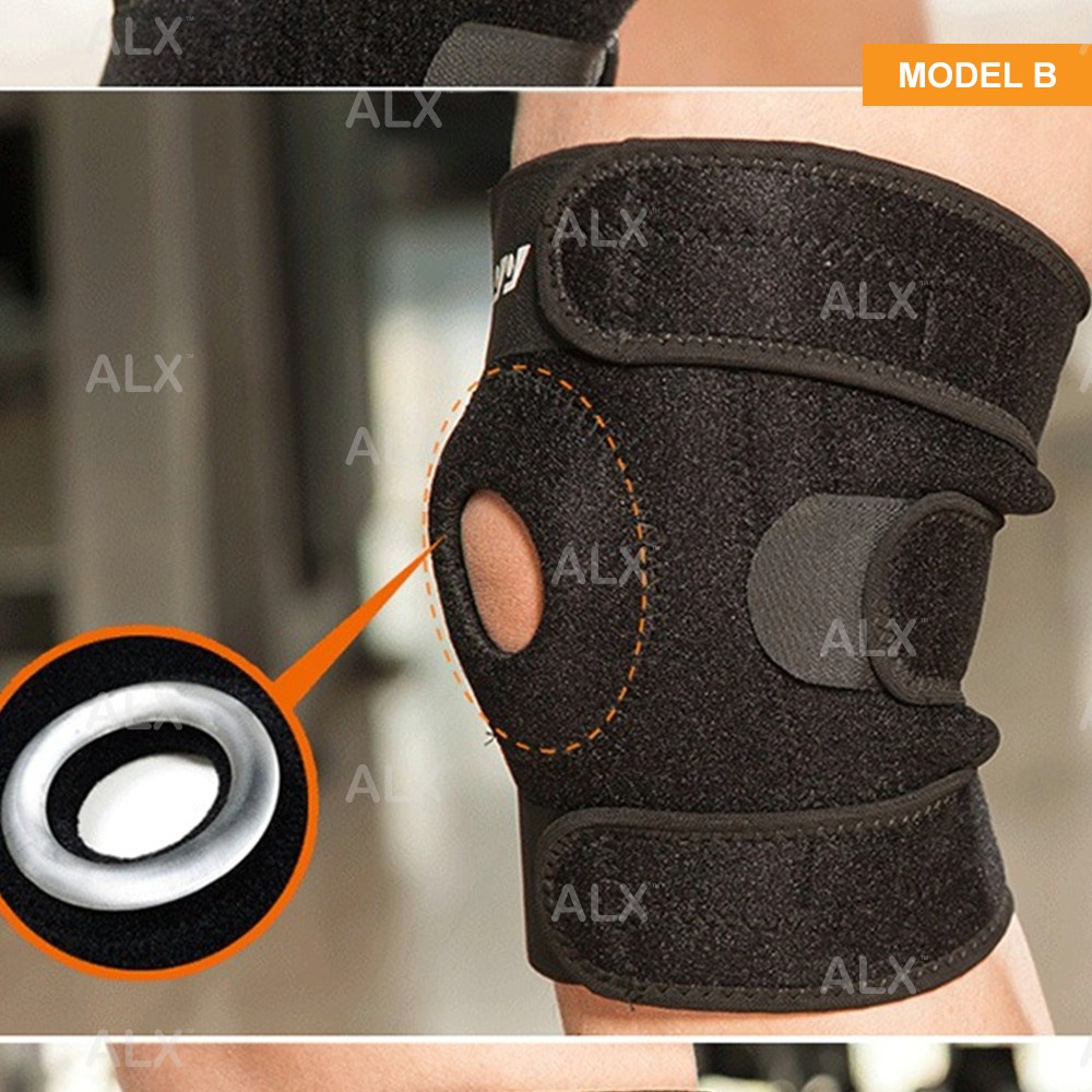 ALX Adjustable 4 Spring Knee Guard Knee Support Protector Patella Strap ...