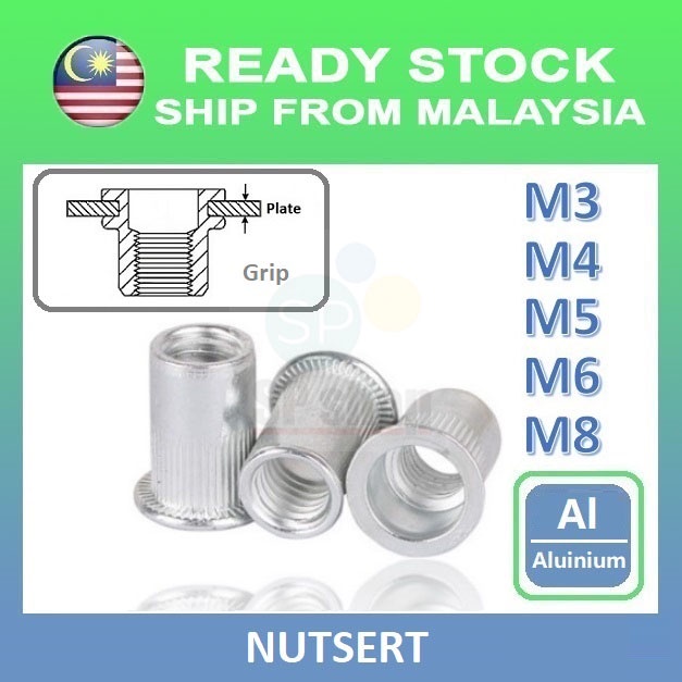 M3 M4 M5 M6 M8 Nutsert Aluminium Blind Nut Clamp Nut Rivet Nut DIY ...