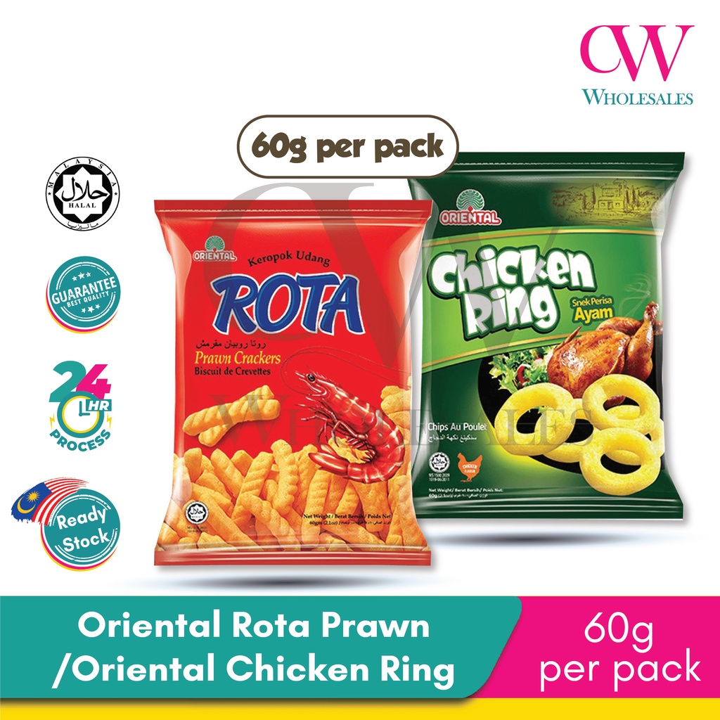 Oriental Rota Prawn Crackers 60g | Oriental Chicken Ring Crackers 60g ...