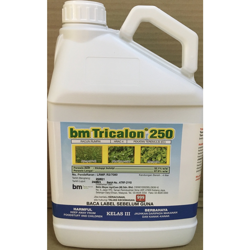 BM Tricalon 250 4L / racun rumput / akar ruas-ruas & setawar ...