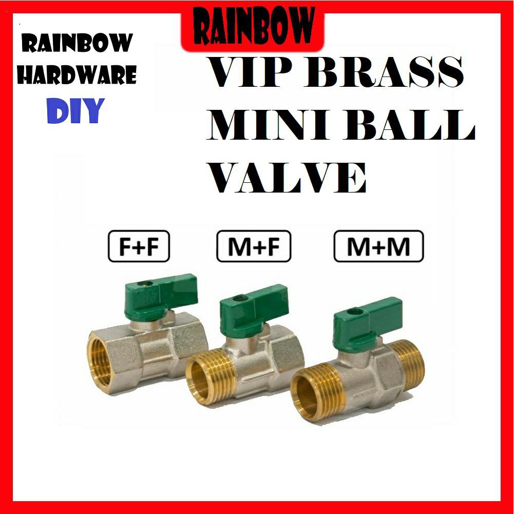 VIP BRAND BRASS MINI BALL VALVE 1/2" (15mm) - MM/MF/FF | Shopee Malaysia