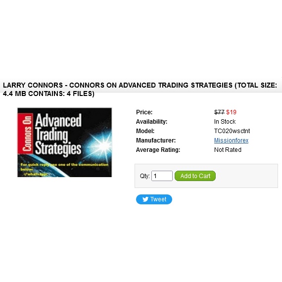 Larry Connors - Connors On Advanced Trading Strategies (Total size: 4.4 ...